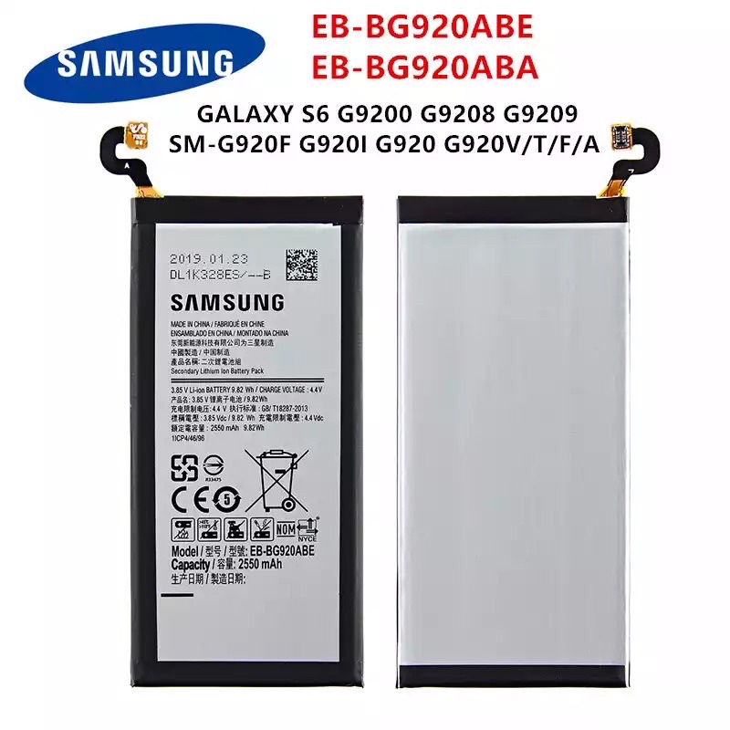 แบตเตอรี่แท้ สำหรับ SAMSUNG Galaxy S6 G9200 G9208 G9209 G920F G920 ...