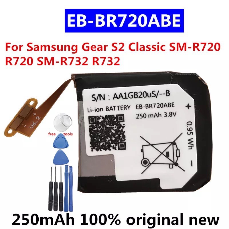 แบตเตอรี่ EB-BR720ABE สำหรับSamsungเกียร์S2 S2คลาสสิกR720เกียร์S2 ...