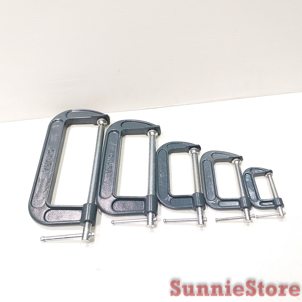 Okura ปากกาตัวซี ปากกาจับชิ้นงาน ตัวซี ซีแคลมป์ C Clamp | Shopee Thailand