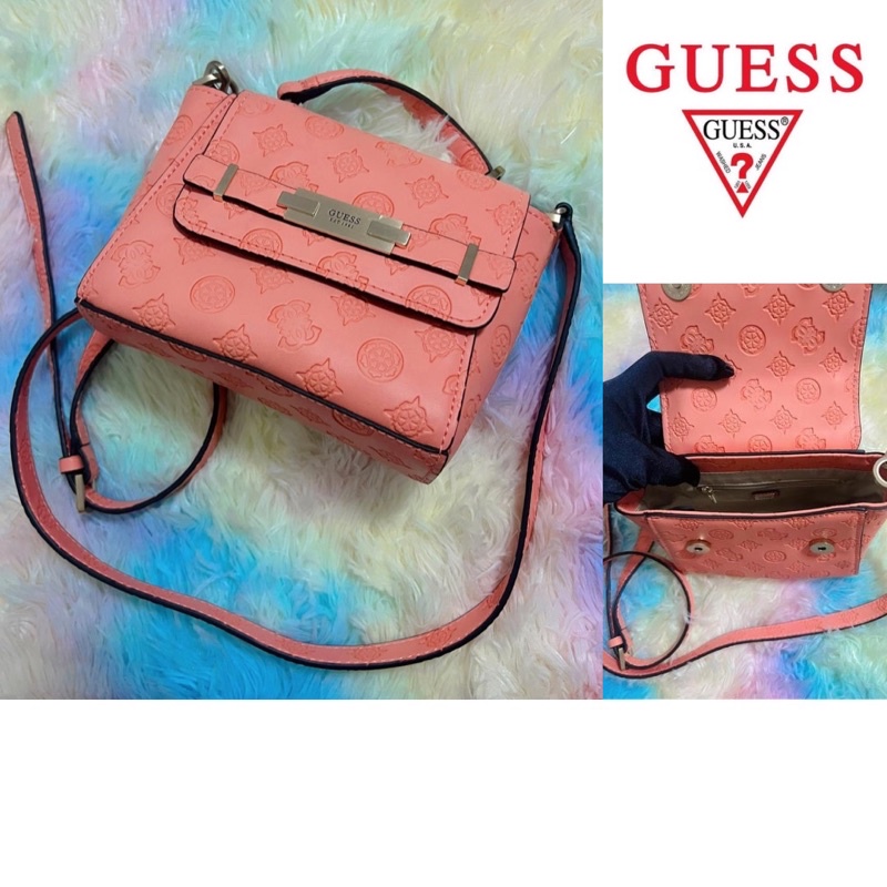 Guess ESTรุ่น 1981 แบรนด์เนม แท้100% สีส้มพลาสเทส พร้อมสะพาย | Shopee ...
