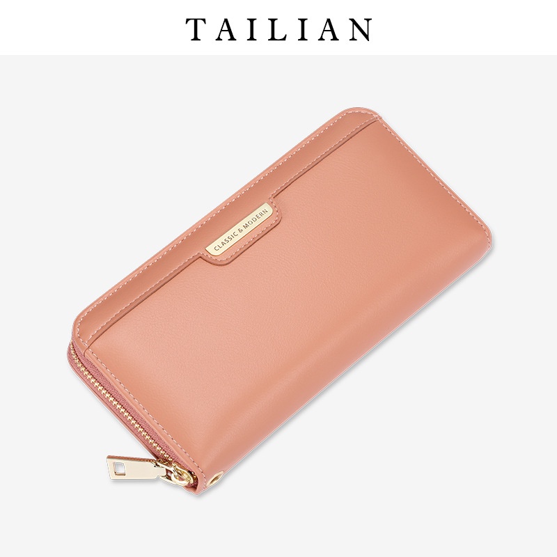 Tailian กระเป๋าสตางค์ใบยาวแฟชั่นสําหรับสตรีความจุขนาดใหญ่ทรงคลัทช์มีซิป | Shopee Thailand