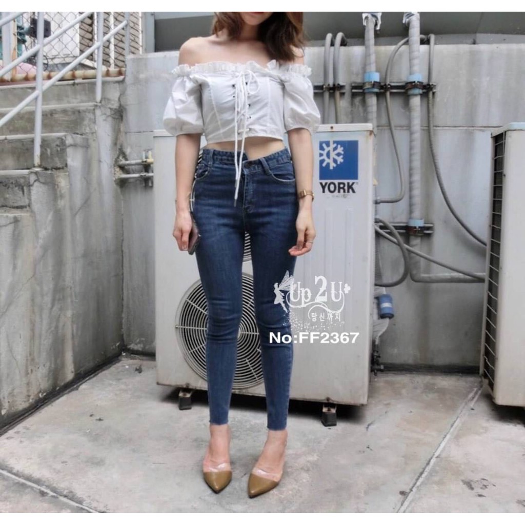 Fireflyกางเกงยีนส์ผู้หญิงขายาวเอวสูงผ้ายืดไซส์S,M,L FF2367 | Shopee Thailand