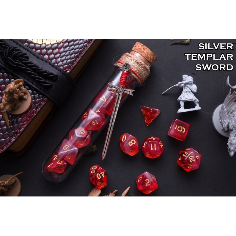 Potion of Healing & Legendary Hero Sword Dice Set of 7 | ลูกเต๋า Dice ...