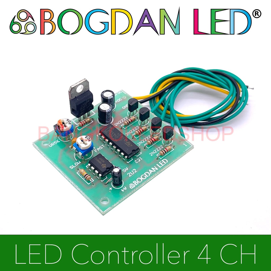 LED Controller 4CH 600 mA 5-24 Vdc วงจรไฟกะพริบ สามารถปรับความเร็วในการ ...