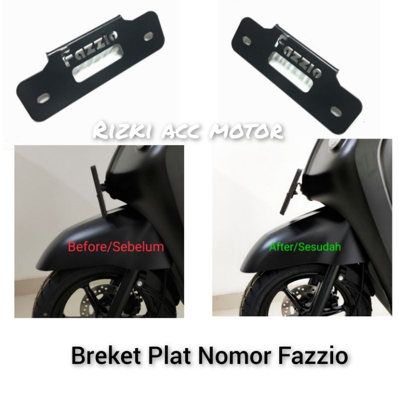 Yamaha Fazzio Number Plate Bracket Premium Fazzio Number Plate holder ...