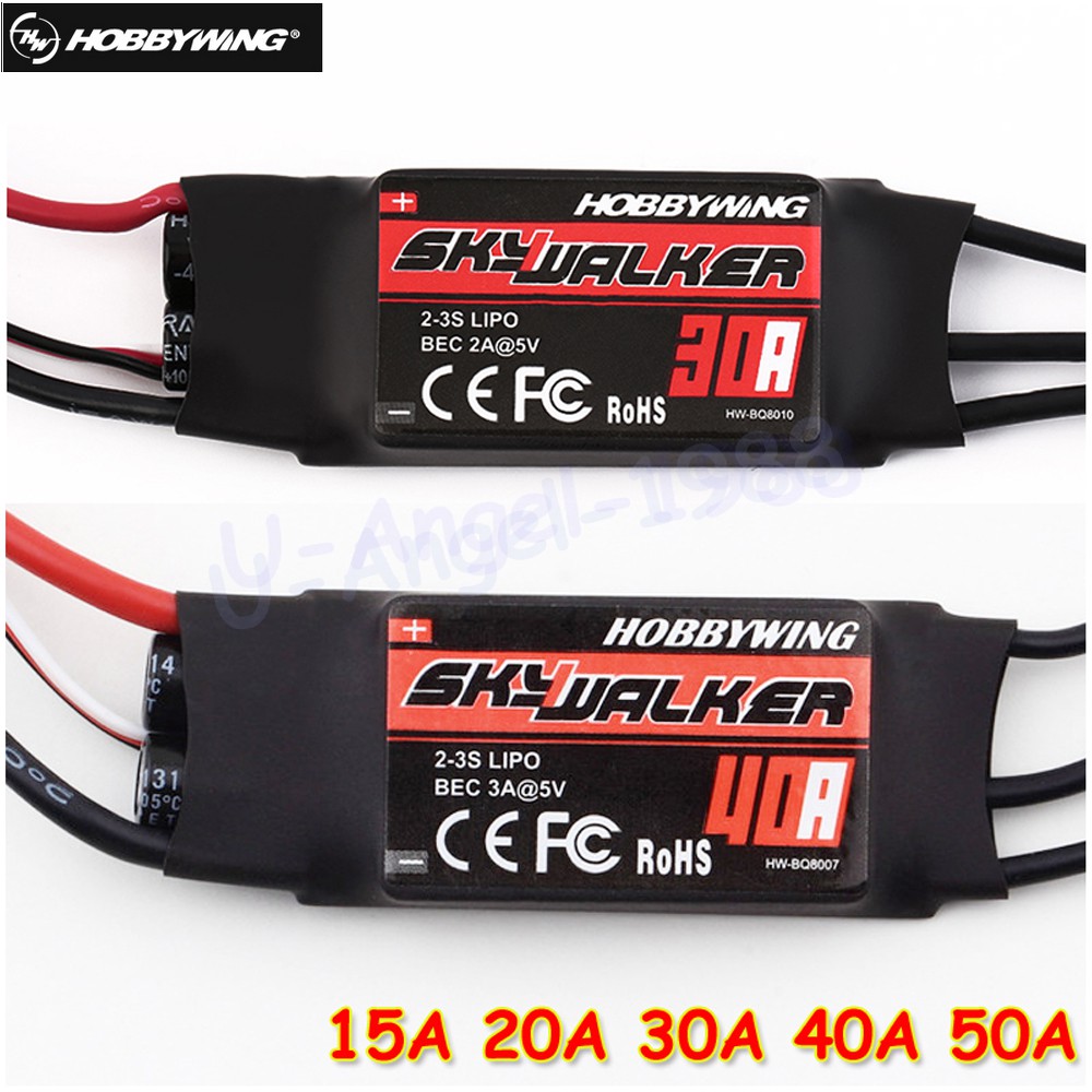 Hobbywing Skywalker 15A 20A 30A 40A 50A 60A 80A ESC สําหรับ RC | Shopee Thailand