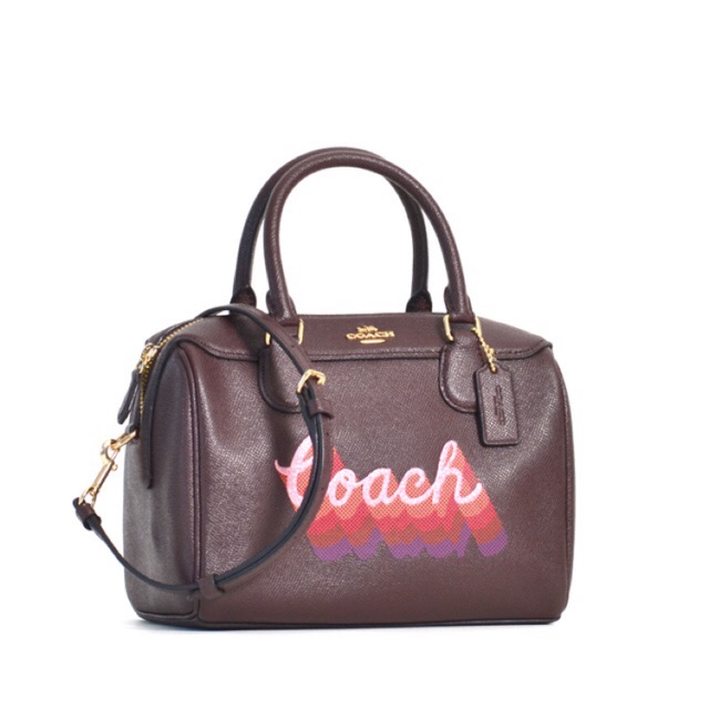 พร้อมส่งแท้100% กระเป๋าทรงหมอน coach 9นิ้ว ลายสกรีน coach (F38996 ...