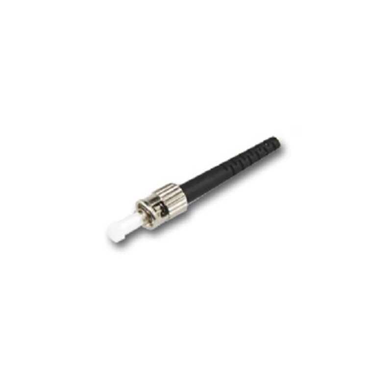 Link UF-0004 ST Multimode, Zirconia Fiber Optic Connector, Black Boot 0.9 mm, 3.0 mm diameter ...