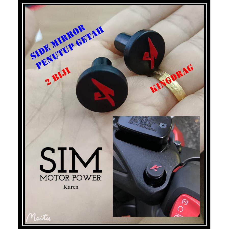 2 ชิ้นกระจกมองข้าง Penutup Getah King Drag/NUT PLUG RUBBER Y15ZR LC135 ...