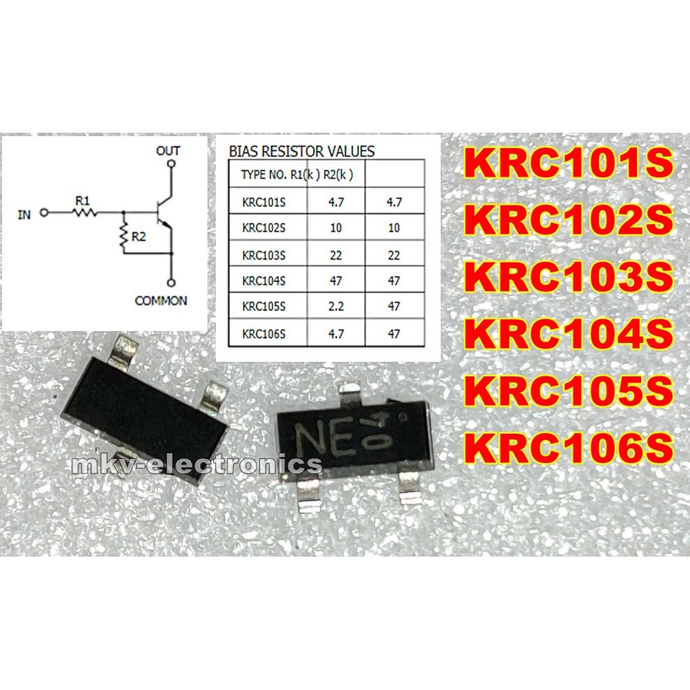 5ตัว KRC101S (NA) , KRC102S (NB) , KRC103S (NC) , KRC104S (ND) , KRC105S (NE) , KRC106S (PF)(NF ...