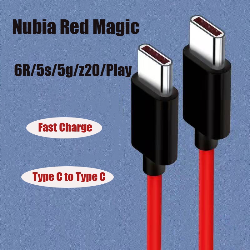 Nubia Red Magic 5S/5G Fast Charging Cable Type C to Type C 1m/1.5m/2m PD Cable For Nubia 6R ...