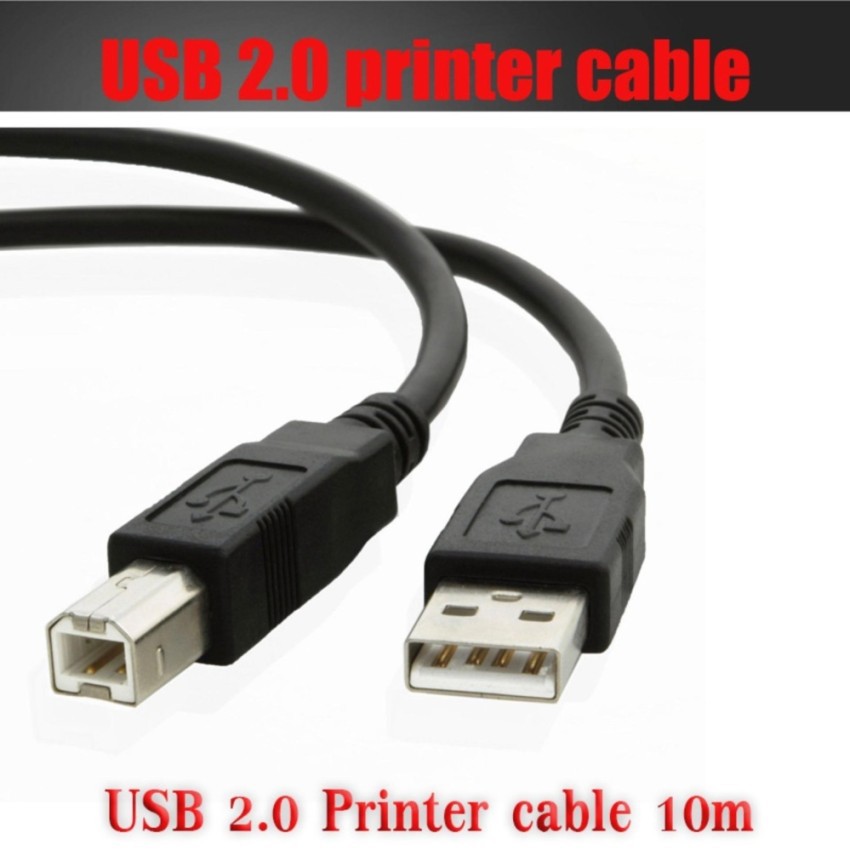 สาย usb printer cable AM BM v2.0 10m (BLACK) | Shopee Thailand