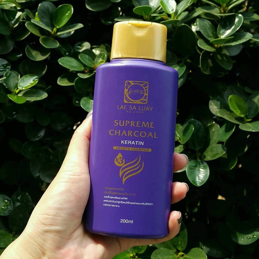 LAE SA LUAY SUPREME CHARCOAL KERATIN แชมพูแลสลวย | Shopee Thailand