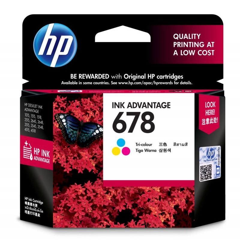 HP 678 Tri-color Original Ink Advantage Cartridge | Shopee Thailand