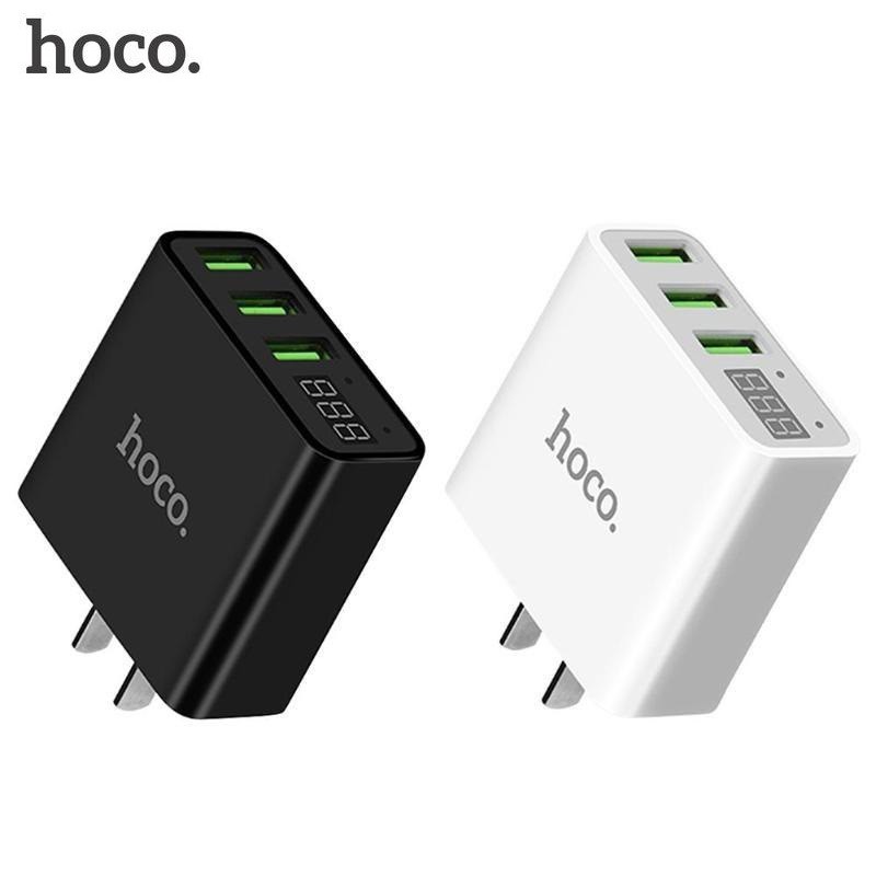 Hoco C15 หัวชาร์จ (แท้100%) Adapter 3 USB Charger LED Display 3.0A อะแดปเตอร์ | Shopee Thailand