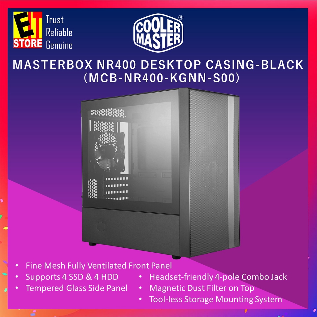 Cooler MASTER MASTERBOX NR400 เคสสีดํา (MCB-NR400-KGNN-S00) | Shopee ...
