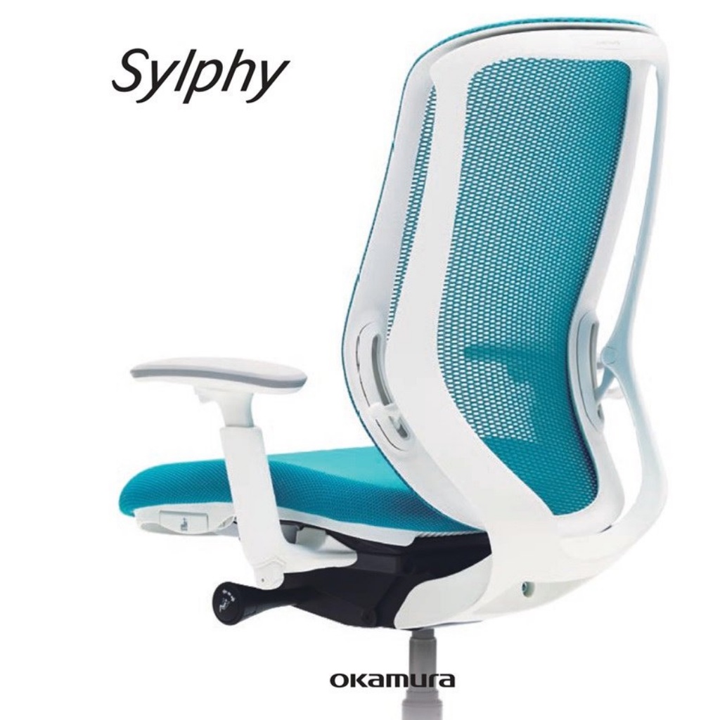 OKAMURA เก้าอี้รุ่น SYLPHY HIGH BACK, WHITE BODY, COLOR : LIGHT GRAY ...