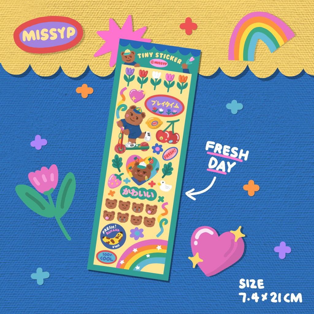 STICKER FRESH DAY(long sticker) | Shopee Thailand