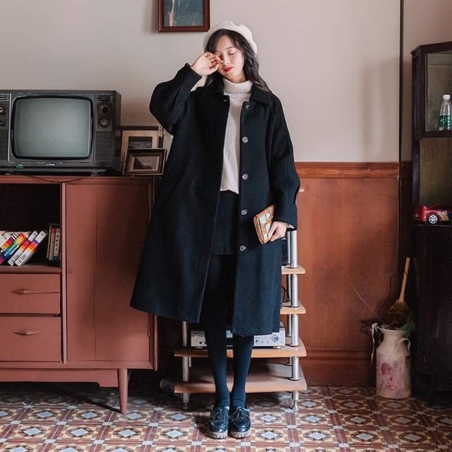 Wool coat (second hand) | Shopee Thailand