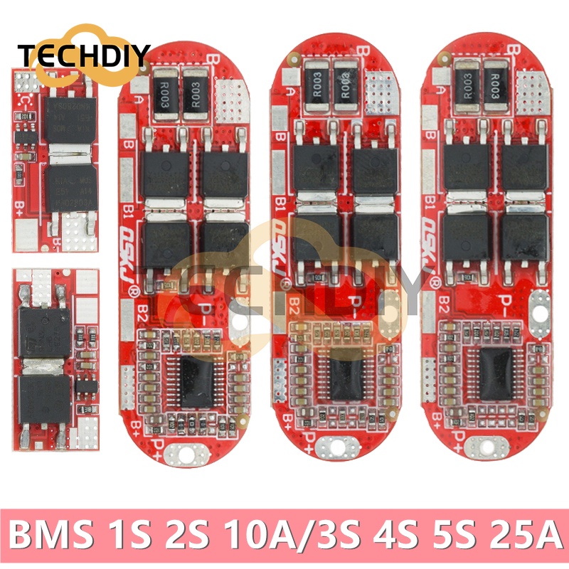 Bms 1S 2S 10A 3S 4S 5S 25A Bms 18650 ลิเธียมไอออน ลิเธียม ป้องกัน ...