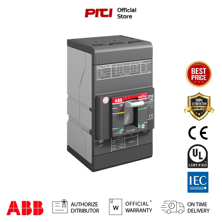 ABB XT1N 160 160A 3P 36kA, (MCCB) Tmax XT Breaker # 1SDA067418R1 | Shopee Thailand