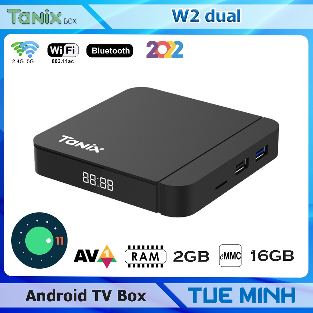 Tanix W2: สมาร์ททีวีกล่องNew Android 11 With Amlogic S905W2 dual-band ...