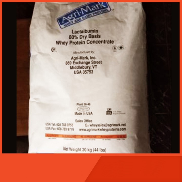 เวย์โปรตีน Agri-Mark Whey Protein Concentrate WPC 80 % แบ่งบรรจุถุงอลู ...