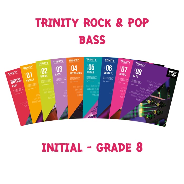 หนังสือสอบเบส Trinity Rock & Pop Bass เกรด Initial-8 | Shopee Thailand