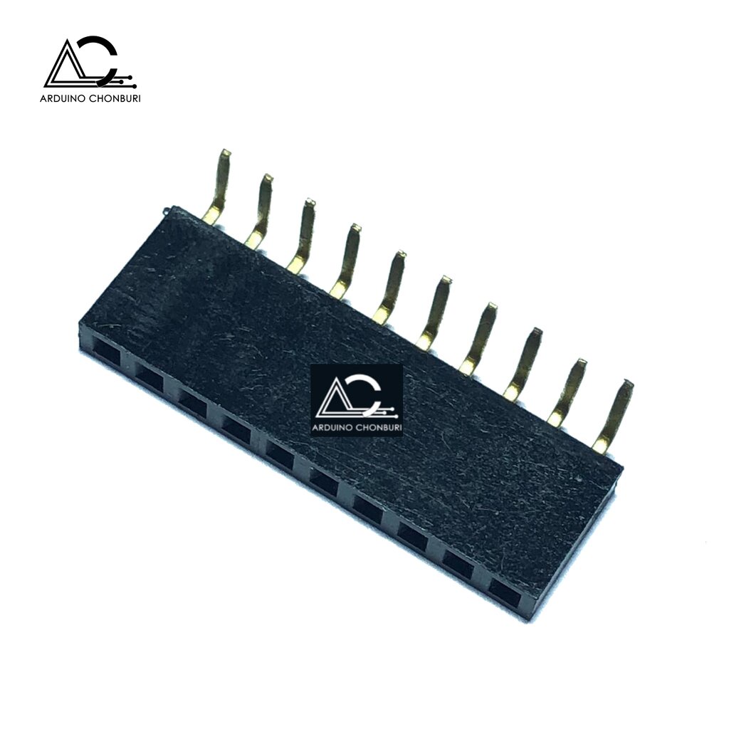 แบบฉาก 1x10 pin 2.54mm 90 degree Single Row Female | Shopee Thailand
