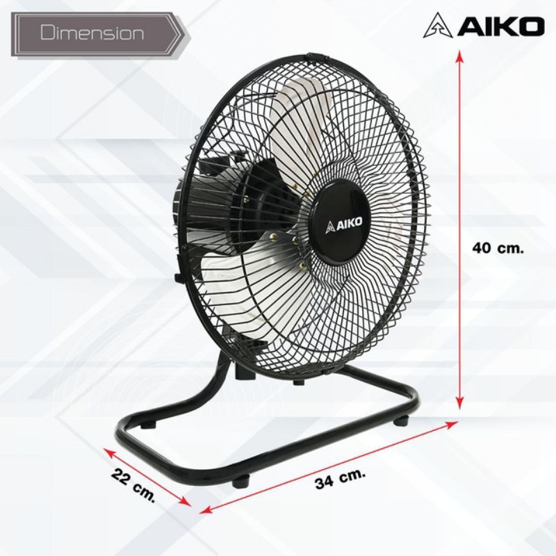 AIKO พัดลม ตั้งโต๊ะ TURBO รุ่น AVS-212 ขนาด12 นิ้ว ส่ายได้ ใบพัด อลูมิเนียม | Shopee Thailand