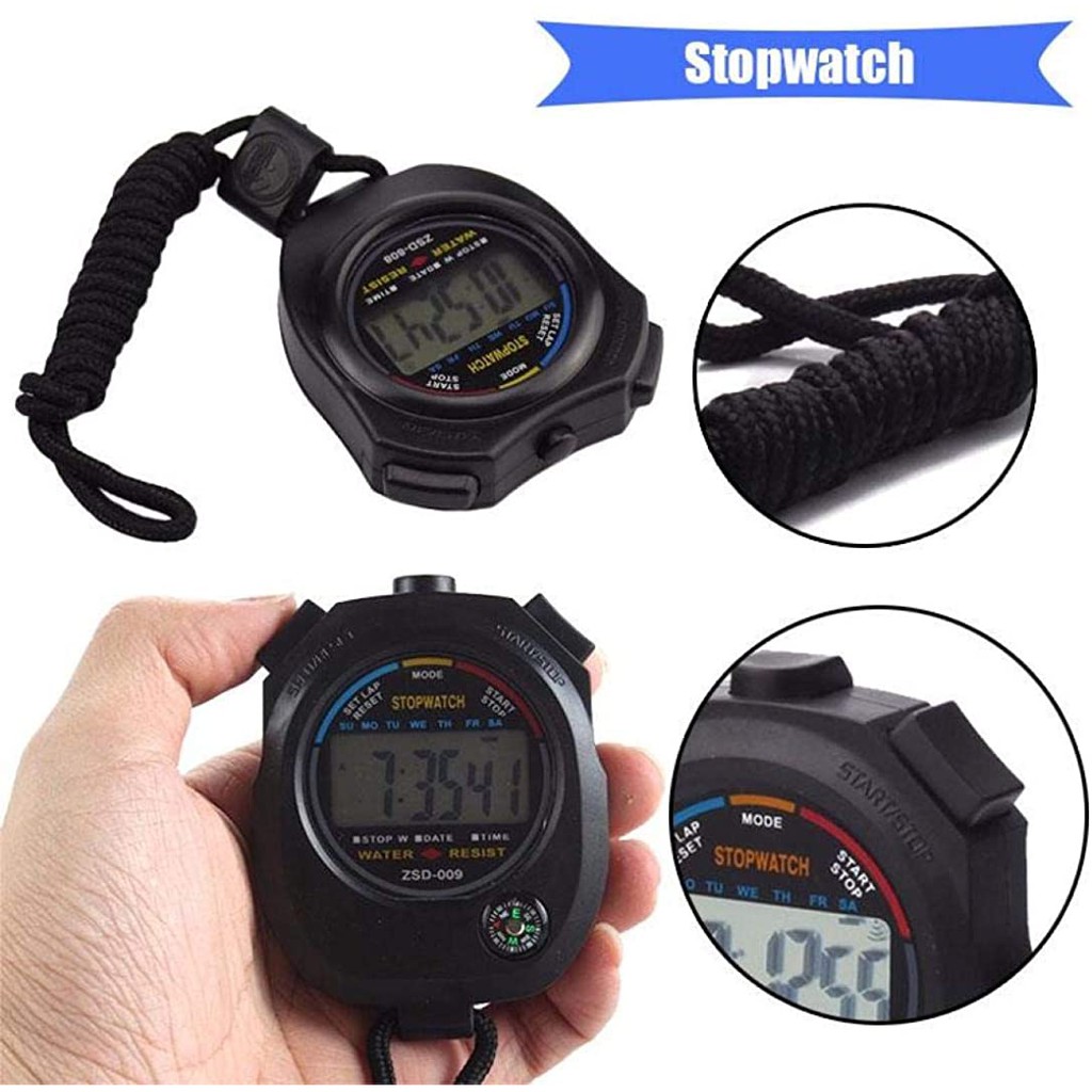 นาฬิกาจับเวลา รุ่น ZSD-009 Digital Sports Stopwatch Stop Watch เข็มทิศ ...
