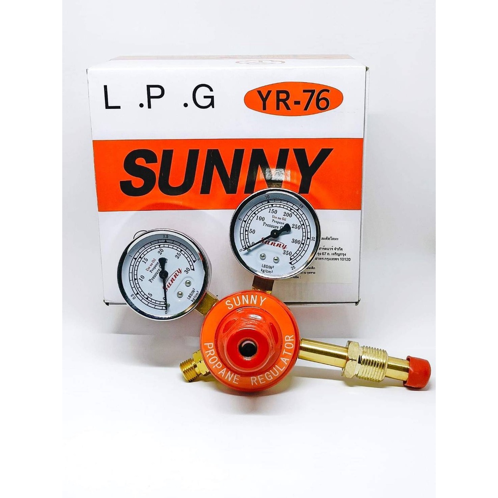SUNNY L.P.G YR-76 เกจ์วัดแรงดันแก๊ส เกจ์แก๊ส เกจวัดแรงดัน 2 หน้าปัด SUNNY L.P.G YR-76 PROPANE ...