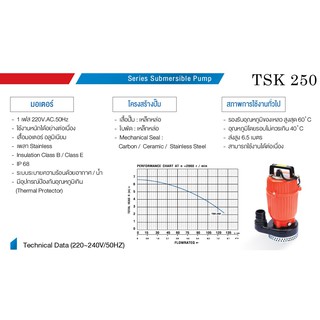 ปั๊มน้ำ Tosaki รุ่น TSK 250 ปั๊มจุ่ม ปั้มจุ่ม | Shopee Thailand