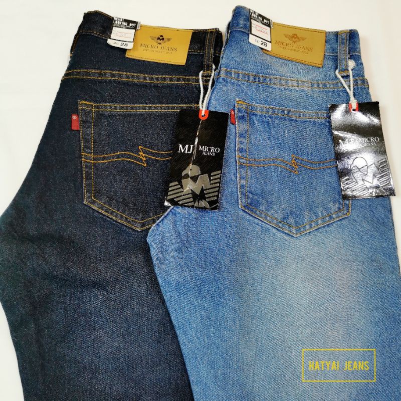 กางเกงยีนส์ชาย ทรงกระบอกเล็ก มี2สี No.R329,R329/1 Micro Jeans Size.28-36 | Shopee Thailand