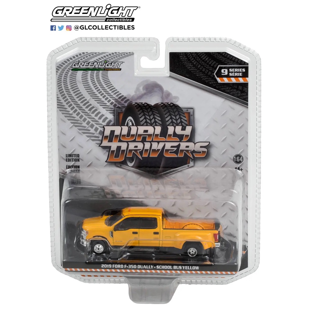 Greenlight 1/64 Dually Drivers Series 9 2019 Ford F-350 Dually-School ...