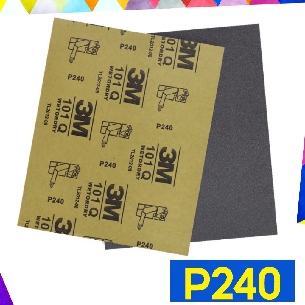 3M ( 2 แผ่น) 101Q กระดาษทรายน้ำ Wetordry Sandpaper ขนาด 9"x11" | Shopee ...