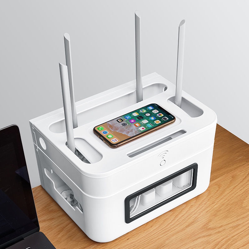กล่องเก็บเราเตอร์ ลวดติดผนัง Finishing Storage Rack Wire Set-Top Box ...