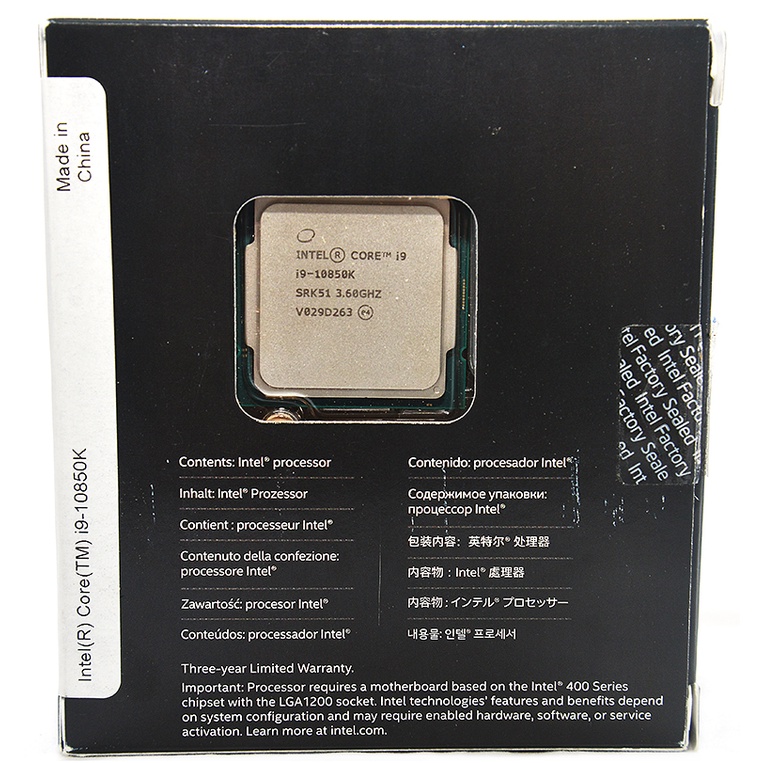 CPU (ซีพียู) Intel Core I9 10850K (5.20GHz) 10C/20T LGA1200 ตัวท็อป ...