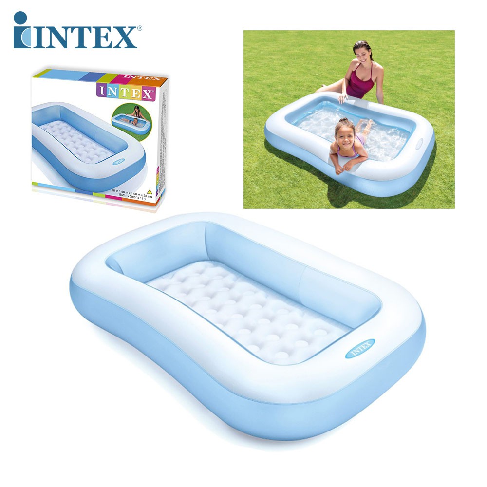 INTEX สระเป่าลม สระน้ำเป่าลม ทรงสี่เหลี่ยมผืนผ้า รุ่น 57403 | Shopee ...
