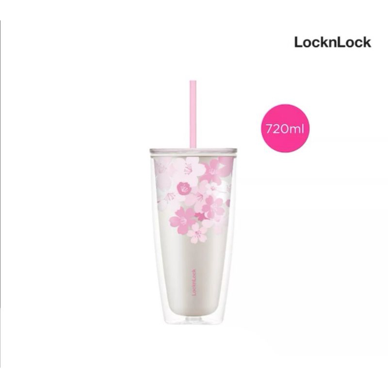 New LocknLock Sakura Double Wall Cold Cup แก้วน้ำสองชั้นขนาด 720 ml ...