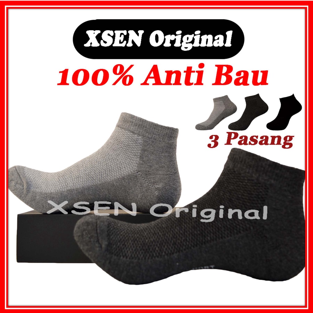 Stokin Tebal Hitam XSEN สโตกิน เทบาล เคอร์จา ถุงเท้าดับกลิ่นไม้ไผ่ แบบหนา Sarung Kaki ป้องกัน ...
