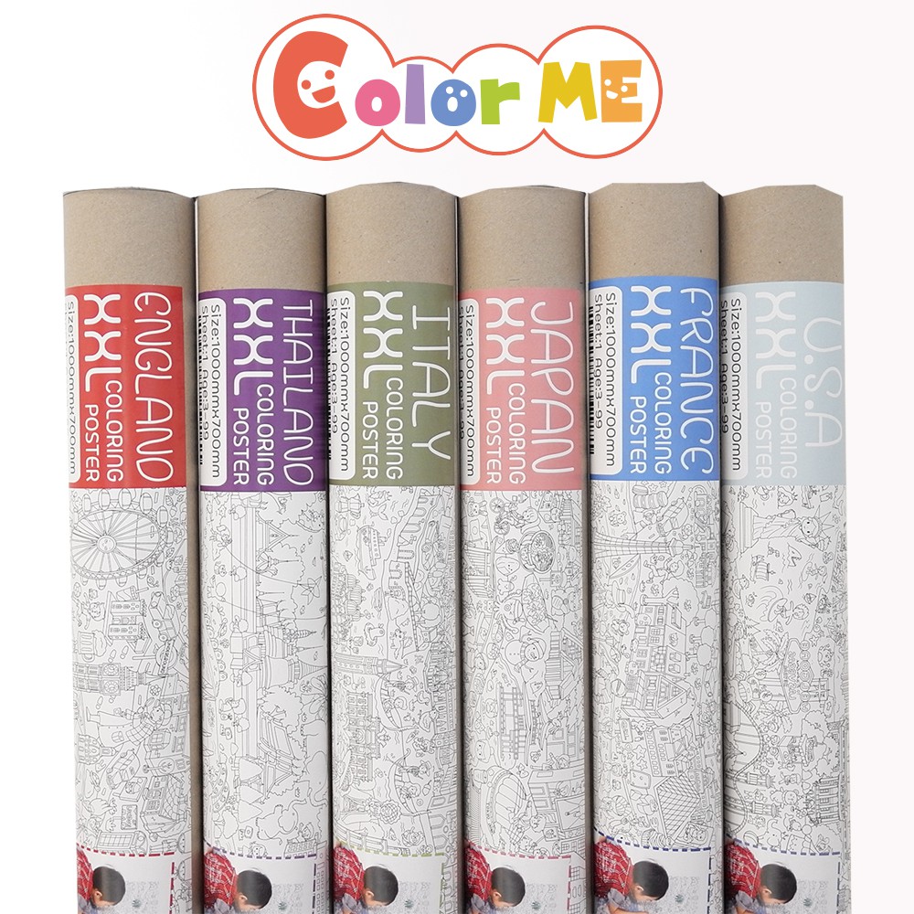 COLOR ME coloring poster โปสเตอร์ระบายสี | Shopee Thailand