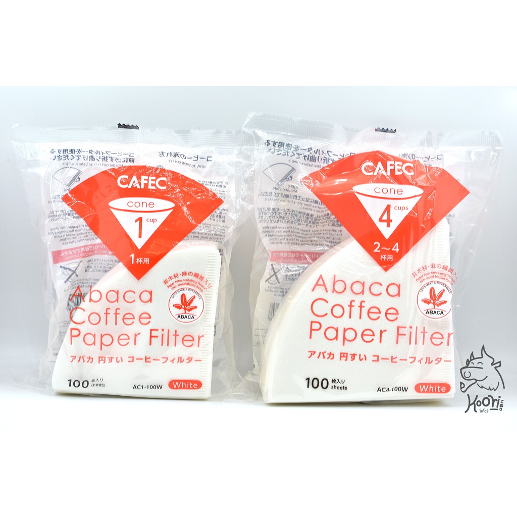 Cafec Abaca Paper Filter V60 กระดาษกรองกาแฟ แผ่นกรองกาแฟทำจากใยกล้วย ...