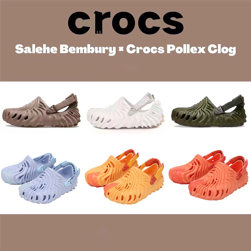 crocs แท้ Crocs pollex Salehe รองเท้าแตะลําลองแฟชั่น เหมาะกับเดินชายหาด ...