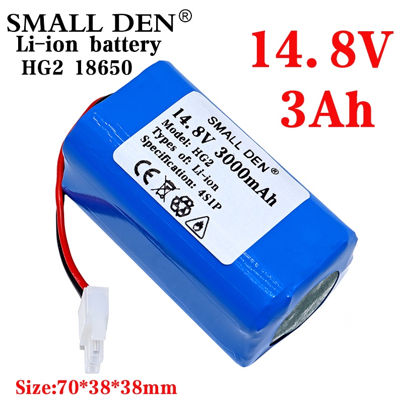 14.8 V 3000mAh 4S1P 18650 Lithium Battery Pack 18650 HG2 16.8V 3Ah for Robot Vacuum Cleaner ...