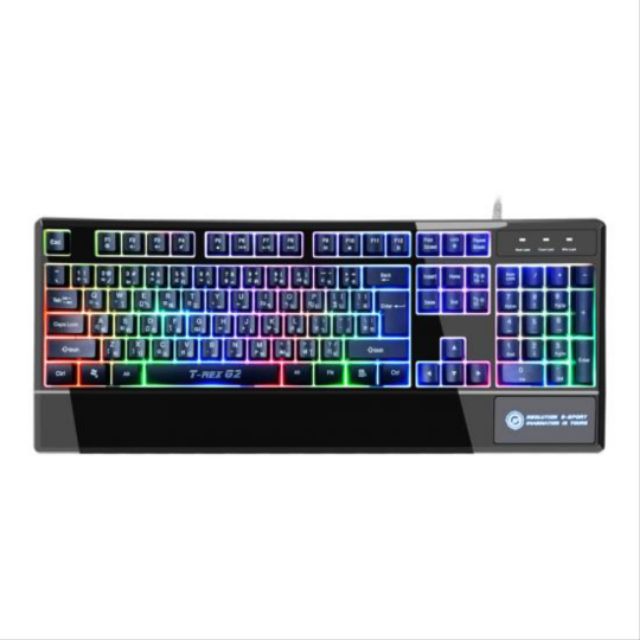 KEYBOARD (คีย์บอร์ด) NEOLUTION E-SPORT T-REX GEN2 (MEMBRANE) (RAINBOW ...