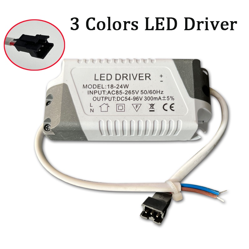 3 สี LED Driver 18-24W 12-18W 8-12W 4-7W 3-5W (3 ขา) หม้อแปลงสําหรับ ...