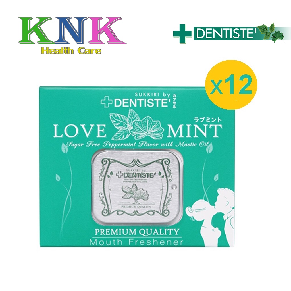 DENTISTE SUKKIRI LOVE MINT BOMB 20S PACK 12ชิ้น เดนทิสเต้ ซูคิริ เลิฟ มิ้นท์ บอมบ์ 20 เม็ด แพ็ค ...