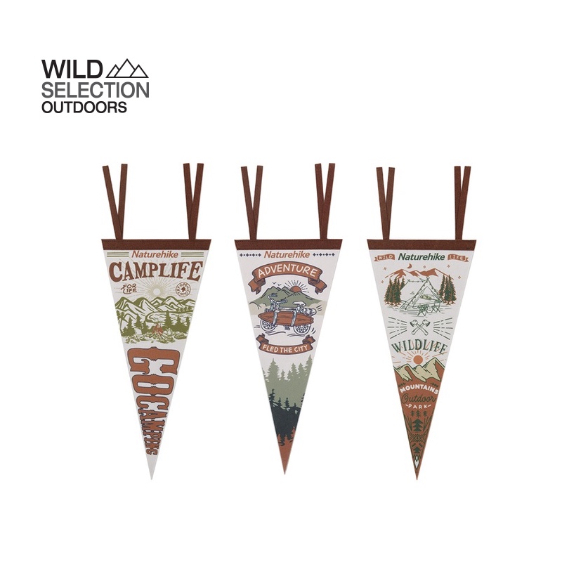 ธงประดับ Naturehike 3ชิ้น/1ชุด (Flagstar)-Triangle Camp Felt Flag (3pcs ...