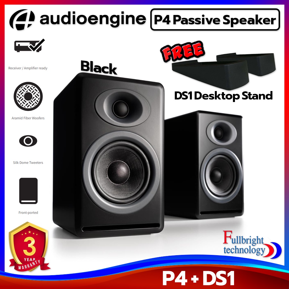 ลำโพง Audioengine รุ่น P4 Passive Speaker 120 Watt รับประกันโดยศูนย์ไทย 3 ปี แถมฟรี! DS1 Desktop ...